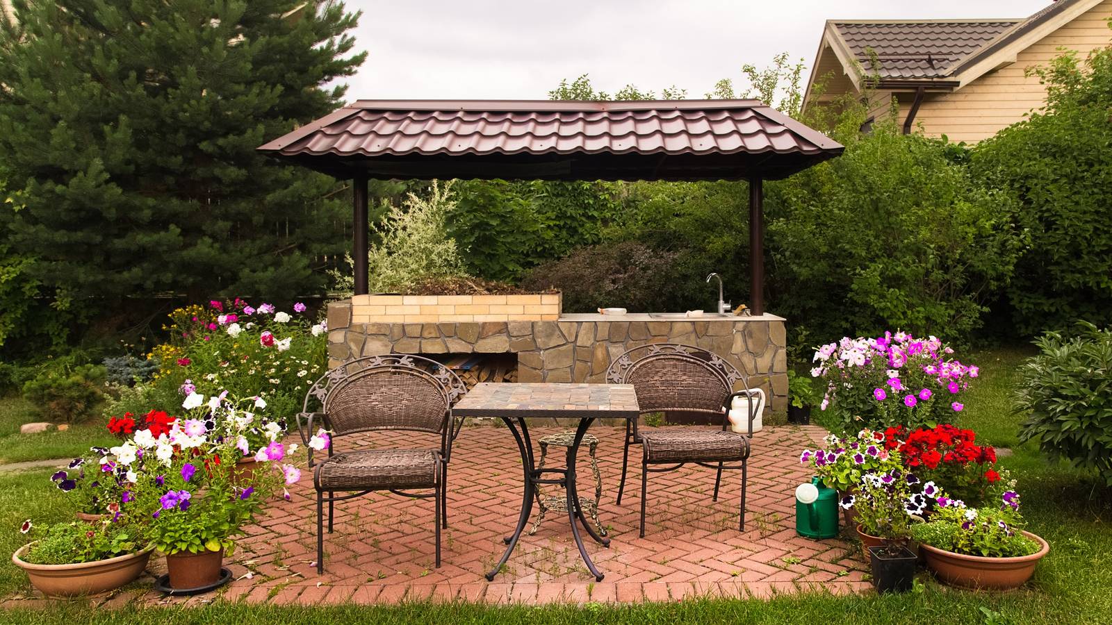 Gazebo To Brick Pathways Ideas