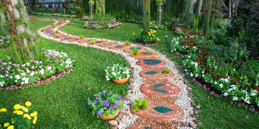 winding garden path