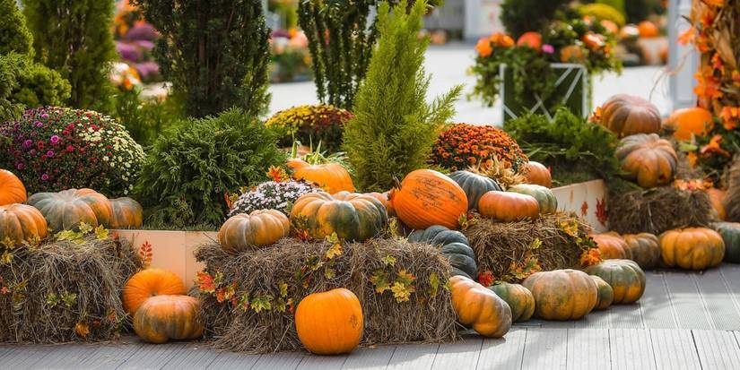 Fall Décor Ideas: White, Blue, and Green Pumpkins for Fresh Style
