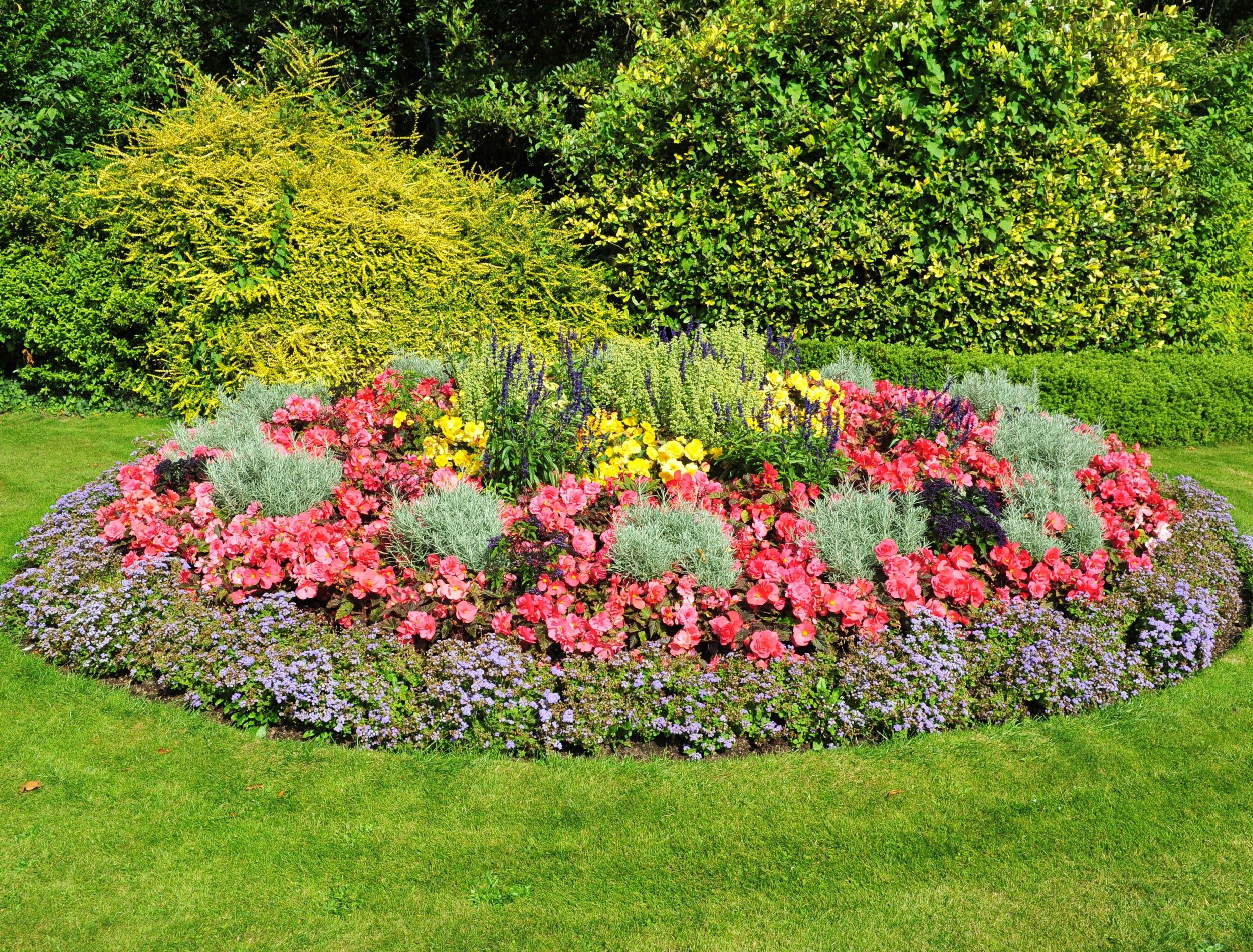 Colorful Raised Flower Beds