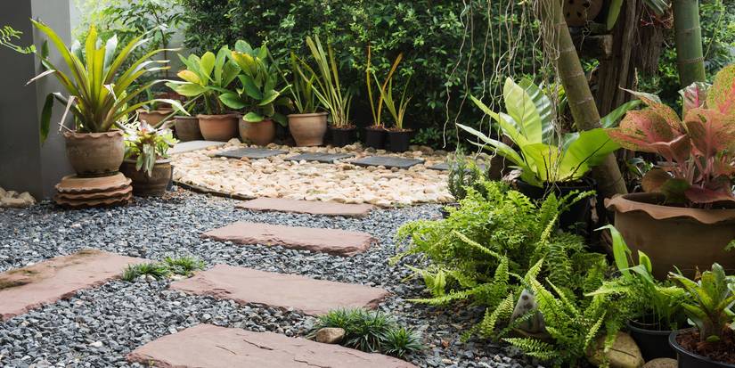 Transform Your Yard With a Stylish Garden Pathway of Contrasting Rocks