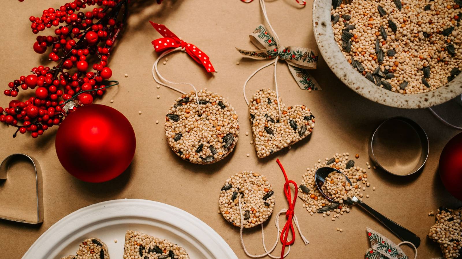 Turn Christmas Ornaments Into DIY Bird Feeders
